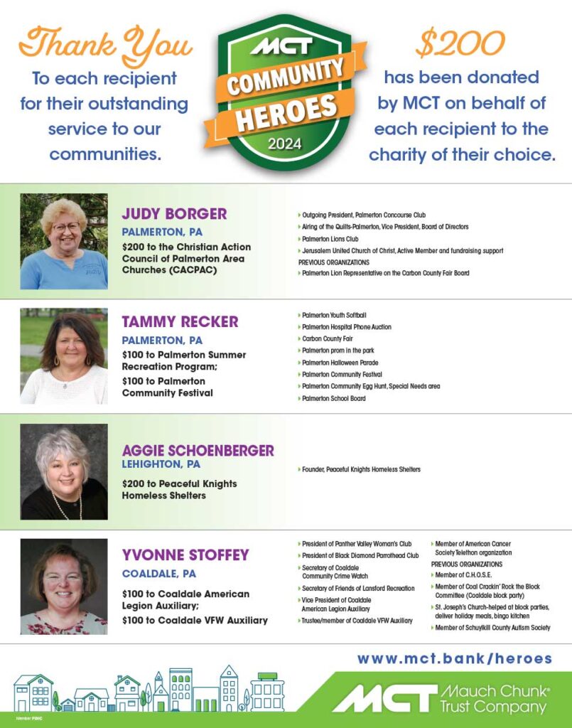 May 24, 2024: Introducing MCT's 2024 Community Heroes! - Mauch Chunk ...